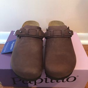 Birkenstock | Shoes | Birkenstock Dana Brown Oiled Leather Clogs New ...